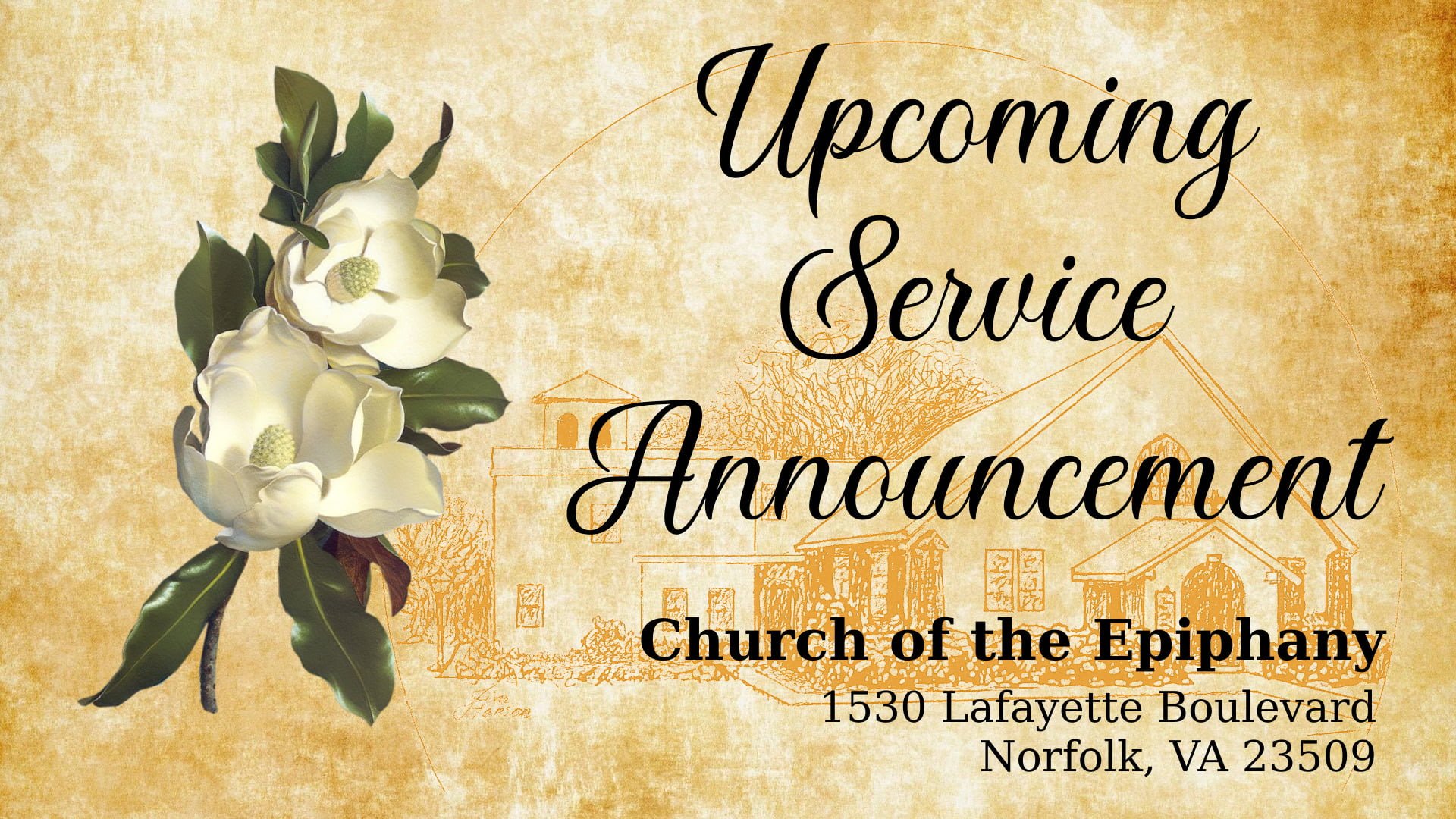 Labor Day Sunday Service Announcement – Church of the Epiphany